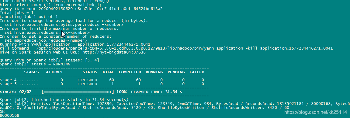 问题:cdh中设置hive on spark后,hive使用 beeline无法运行,使用hive-client可以运行 ERROR : FAILED: Execution Error ...