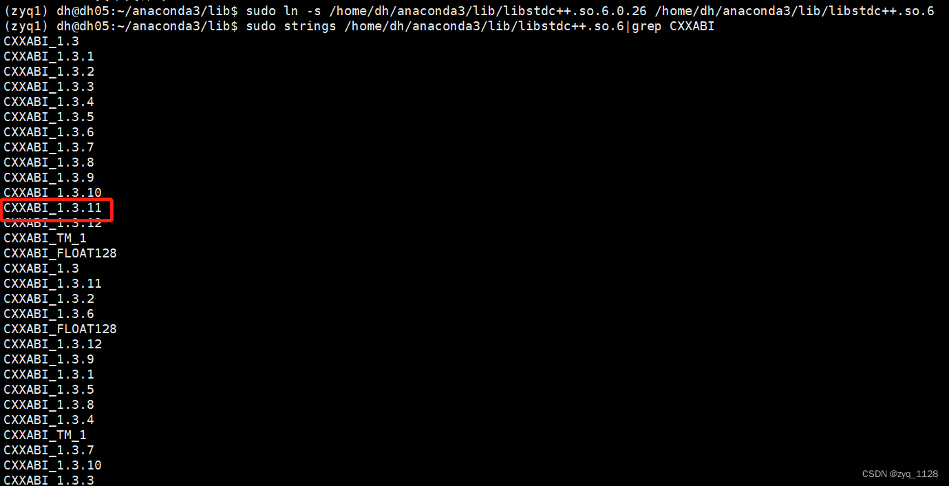 ImportError: /home/dh/anaconda3/lib/libstdc++.so.6: version `CXXABI_1.3 ...