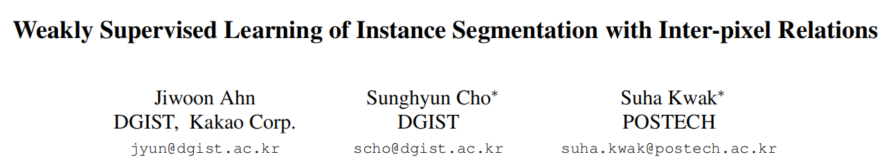 【论文阅读】Weakly Supervised Learning of Instance Segmentation with Inter ...