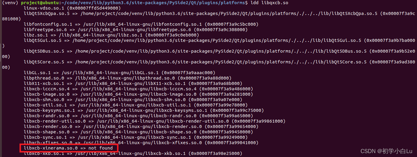 linux下PySide2运行时出现qt.qpa.plugin:Could not load the Qt platform plugin “xcb“问题_linux qt.qpa ...