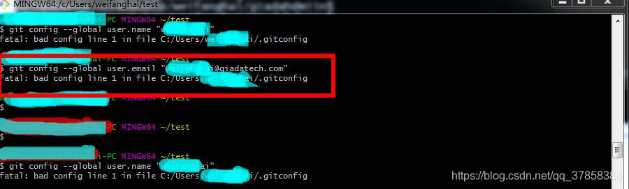 Git 提示fatal: bad config line 1 in file C:/Users/XXXXX/.gitconfig的解决方法-CSDN博客