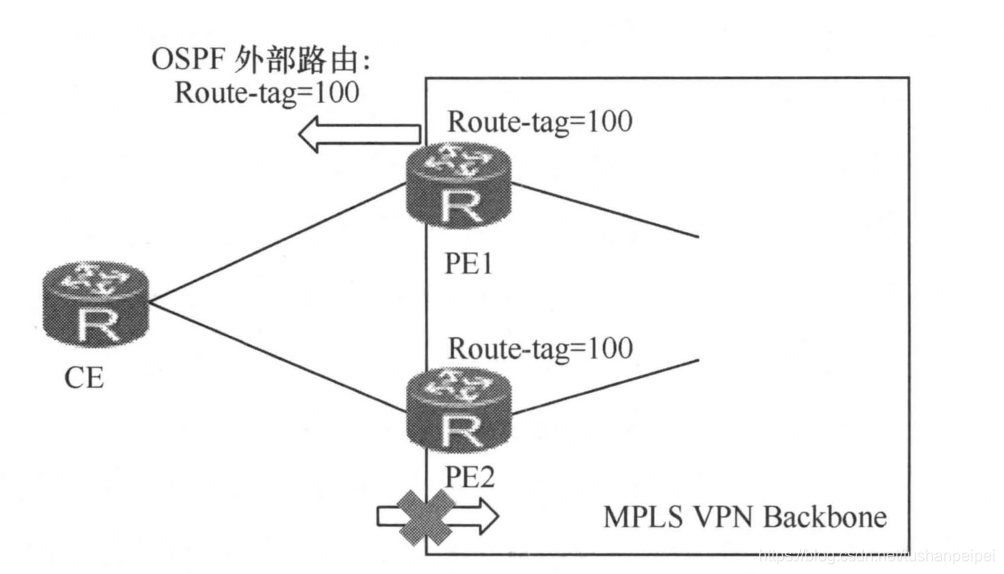 MPLS virtual private network PE-CE之间的路由协议（OSPF）_ospf dn比特位-CSDN博客