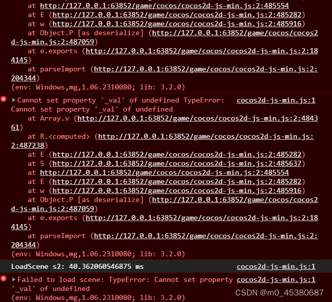 cocos creator 微信开发 Cannot set property ‘_val‘ of undefined TypeError_cocos creator typeerror ...