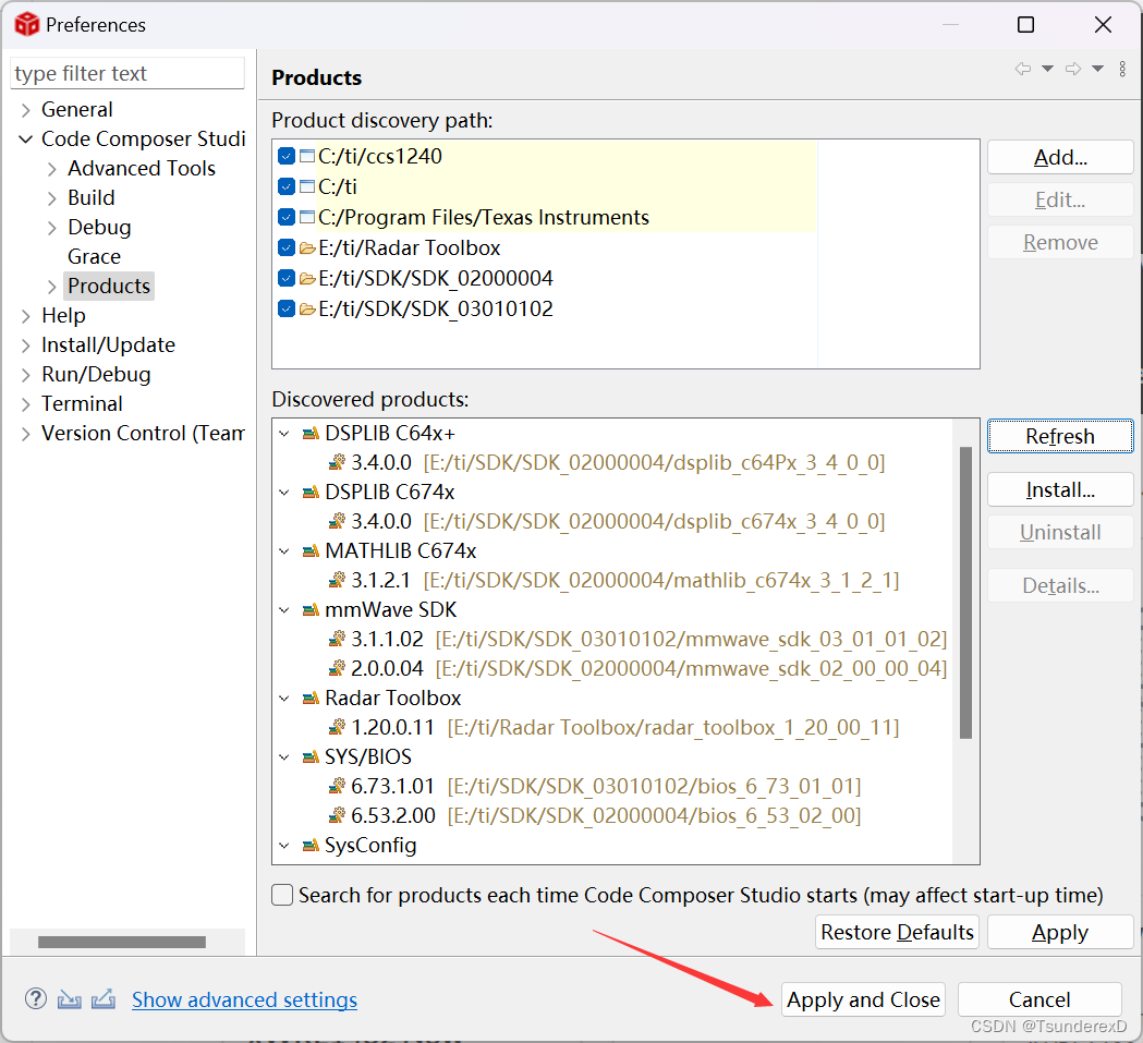 2023-9-4-如何将TI ccs软件中所需的工具包与SDK等软件安装在非C盘中_ti 工具包-CSDN博客
