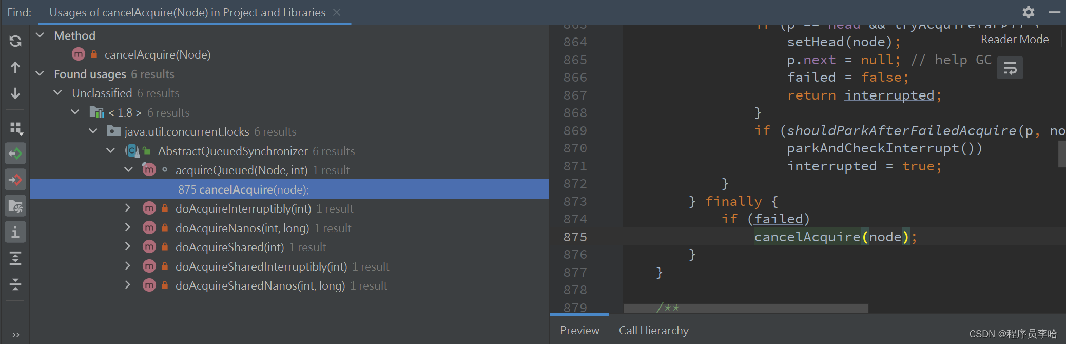 AQS源码中cancelAcquire()方法详解_node.prev = pred = pred.prev;-CSDN博客