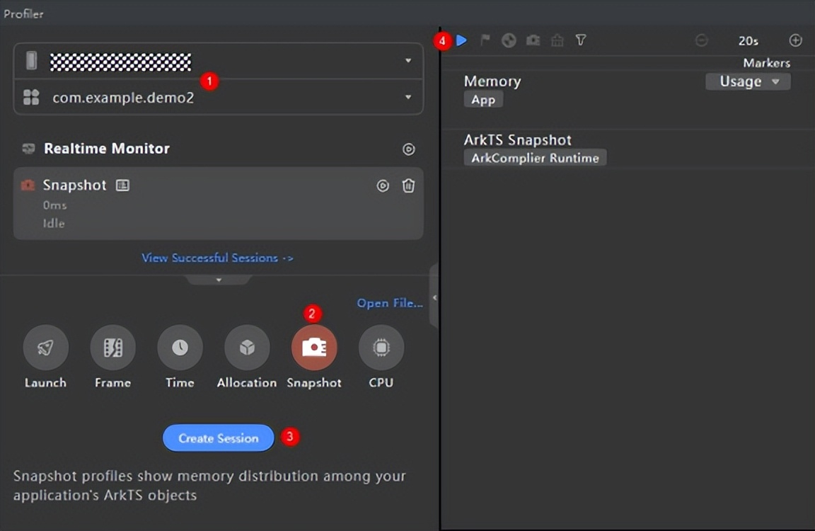 OpenHarmony实战开发-内存快照Snapshot Profiler功能使用指导。_harmonyos_不入流Android开发-HarmonyOS开发者社区