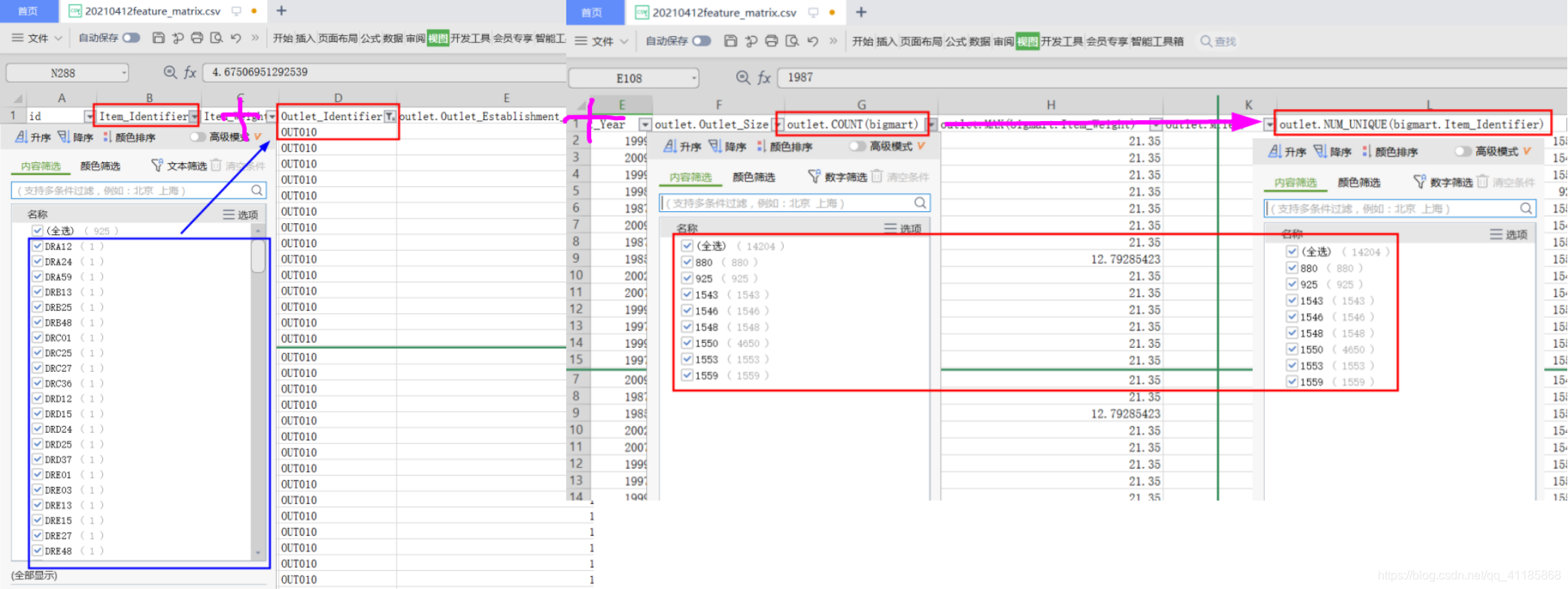 ML之FE：基于BigMartSales数据集利用Featuretools工具(1个dataframe表结构切为2个Entity表结构)实现自动构造特征/特征衍生应用案例_big mart ...