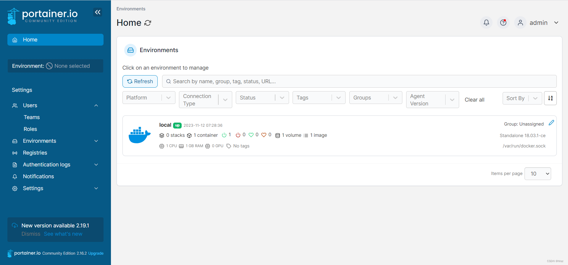 docker安装图形管理工具Portainer_docker 安装portainer-CSDN博客