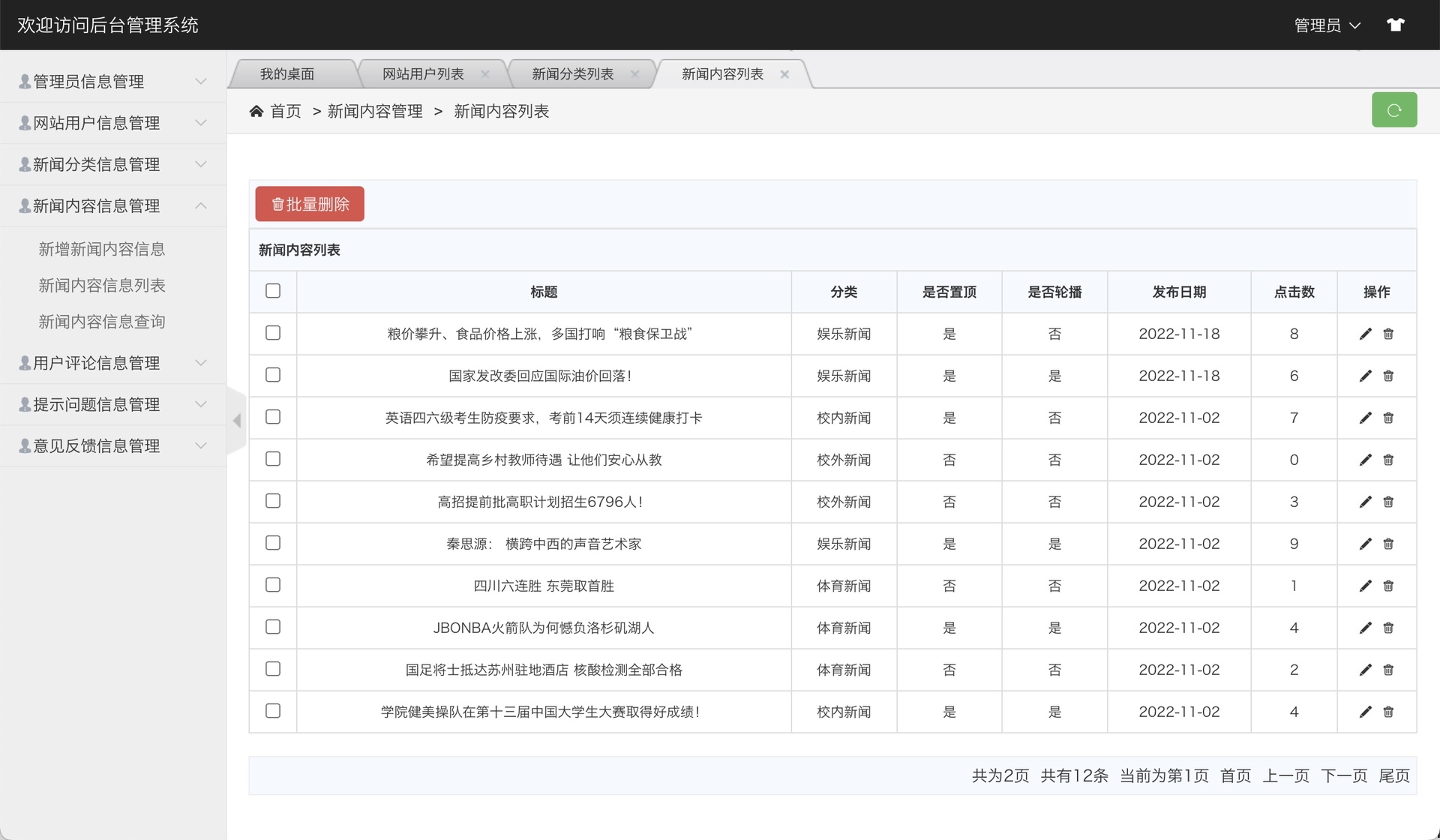 Java 新闻发布管理系统 新闻管理系统 新闻发布系统 Jsp Ssm Webjava Swing新闻信息管理系统 Csdn博客
