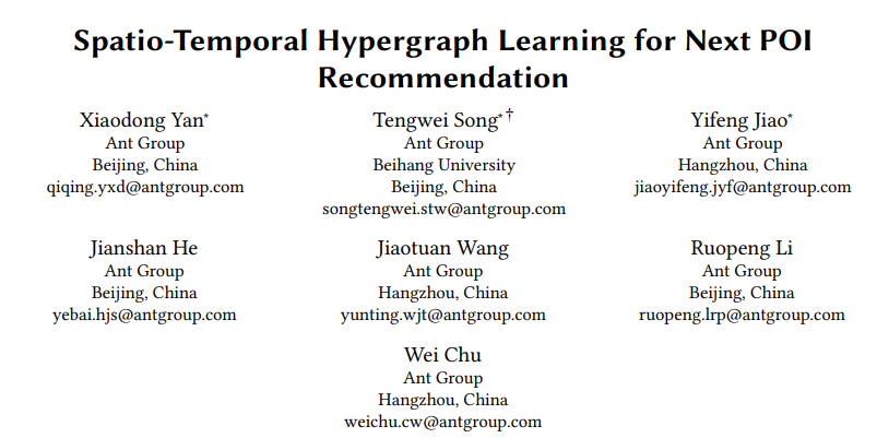 SIGIR 2023 时空数据论文总结_spatio-temporal hypergraph learning for next poi r-CSDN博客