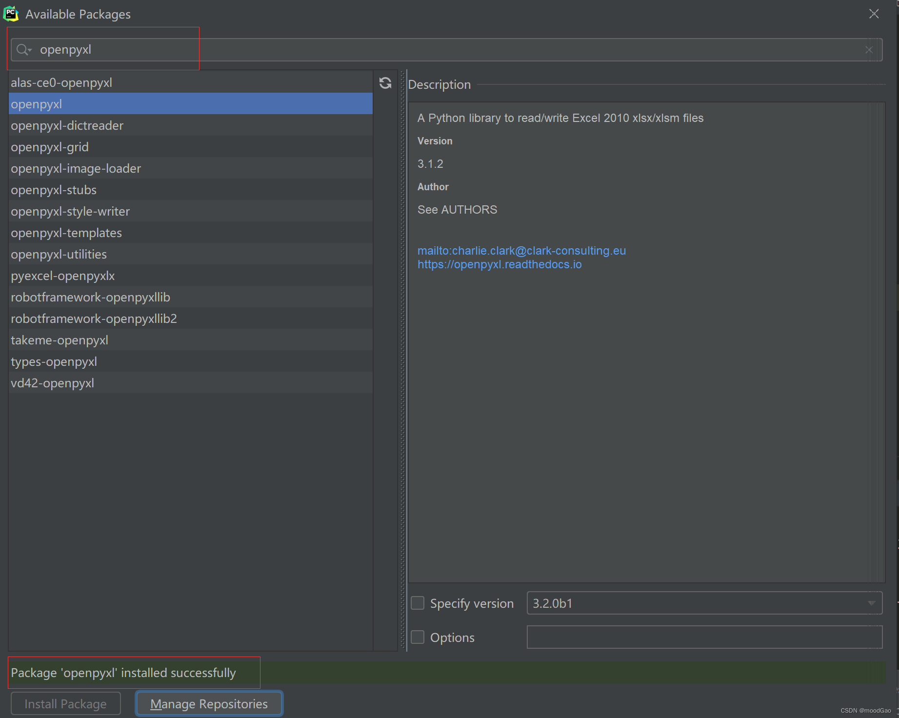 ModuleNotFoundError: No module named ‘openpyxl‘_modulenotfounderror: no ...