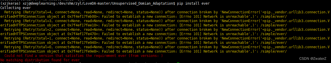 python pip报错：Could not fetch URL...或 Could not find a version that ...