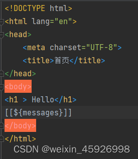 SpringBoot中的HTML页面中获取Model中的数据_springboot项目html取值-CSDN博客