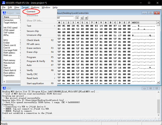 关于使用J-Flash直接烧录bin文件的方法_jflash烧录bin文件-CSDN博客