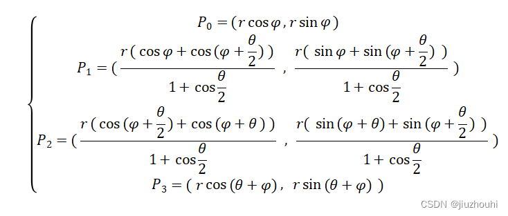 圆弧的NURBS表示_圆的nurbs表示-CSDN博客