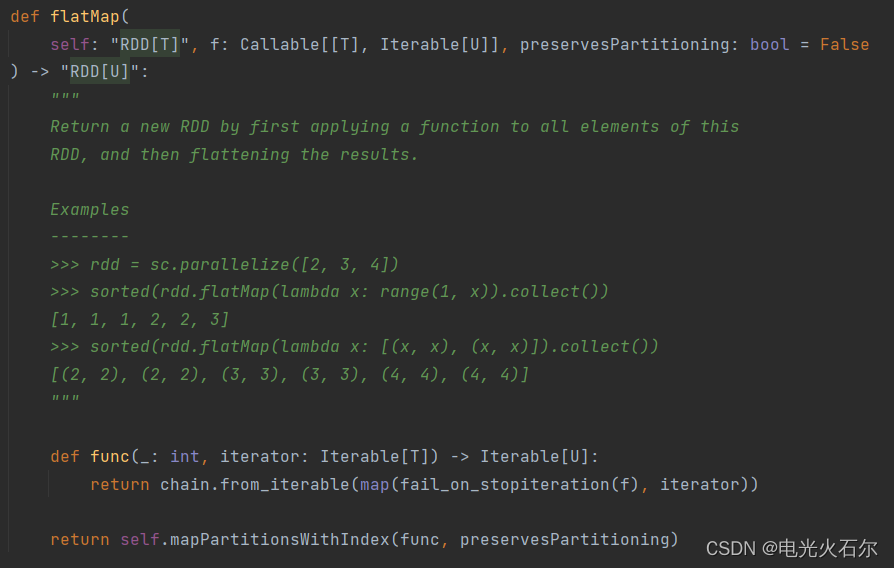 spark中使用flatmap报错：TypeError: ‘int‘ object is not subscriptable_int' object is not subscriptable ...
