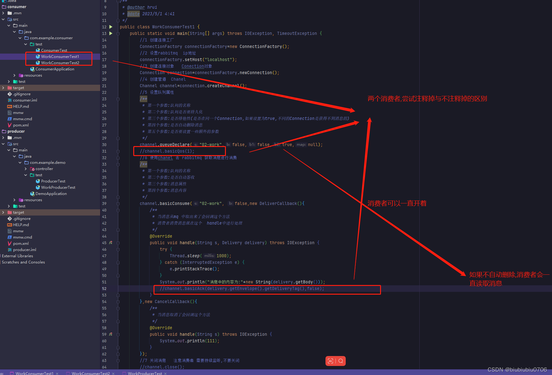 RabbitMQ 工作队列模式 Work Queue Demo_rabbitmq work queue demo-CSDN博客