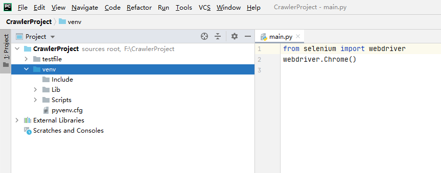 pycharm无法导入本地包，提示(Unresolved reference ‘webdriver‘ )_unresolved reference 'webdriver-CSDN博客