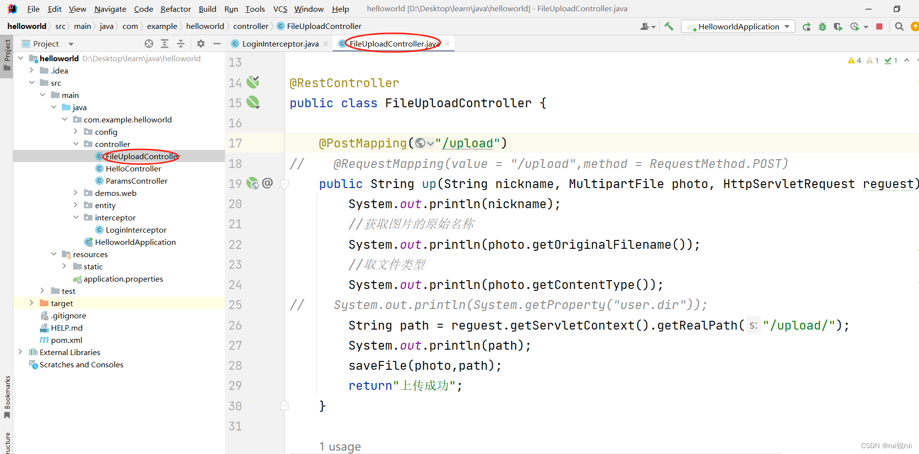 SpringBoot文件上传+拦截器_springboot multipartfile过滤器-CSDN博客
