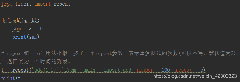 python中计时器timeit()，repeat()_timeit.repeat-CSDN博客