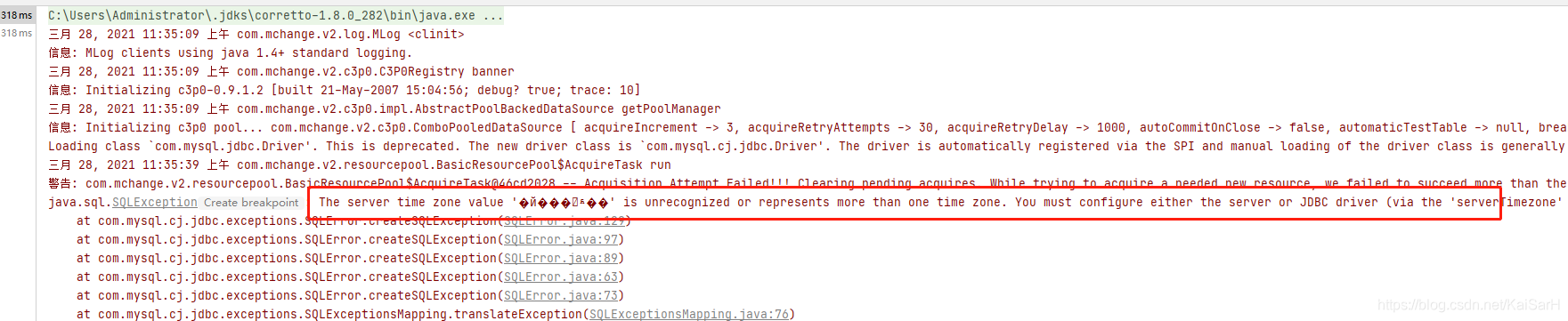 Spring：连接池连接数据库报错Unknown system variable ‘tx_isolation‘_failed to initialize pool: the system ...