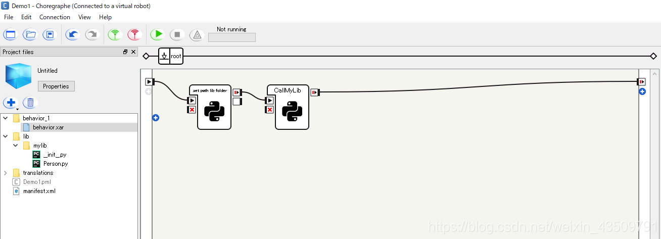 Pepper/Nao中级教程：第四章 如何在Choregraphe中导入外部Python lib库_choregraphe 载入-CSDN博客