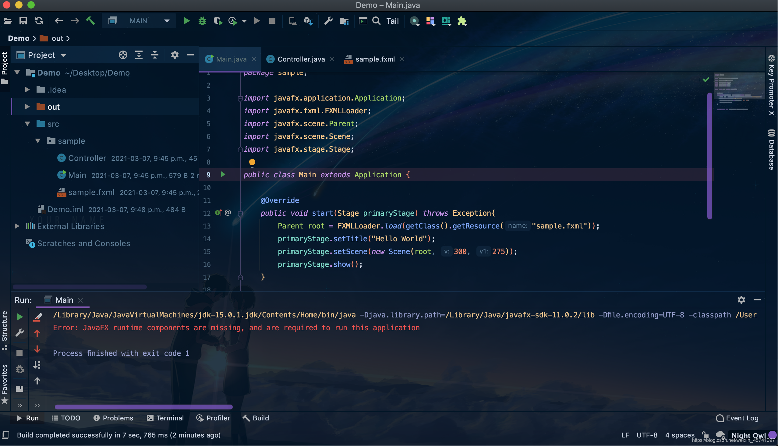 JavaFX11安装及常见问题_error: javafx runtime components are missing, and -CSDN博客