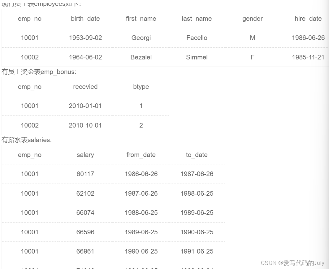 【SQL】牛客刷题笔记：SQL246~SQL254_sql248 平均工资-CSDN博客