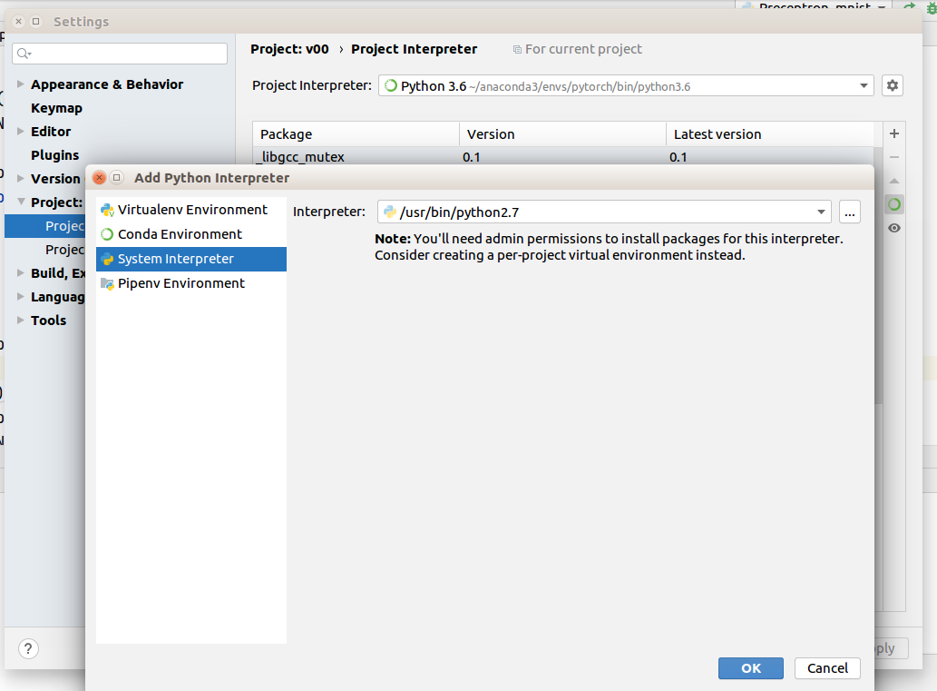 Linux + Anaconda + Pytorch + Pycharm导入_linux环境下 pycharm添加已经安装的torch-CSDN博客