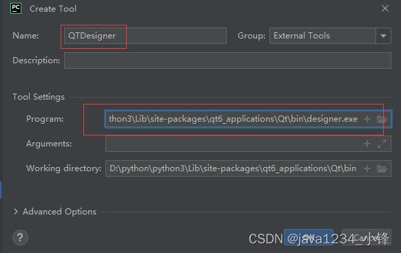 PyQt6库和工具库QTDesigner安装与配置_pyqt6-tools-CSDN博客