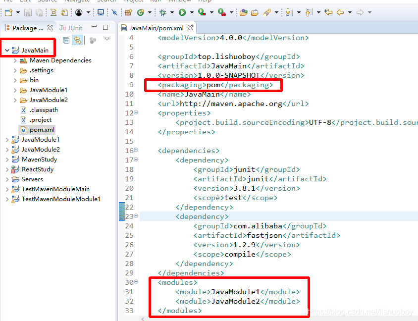 eclipse创建maven多模块项目和父子关系说明_茅坑的小石头-GitCode 开源社区