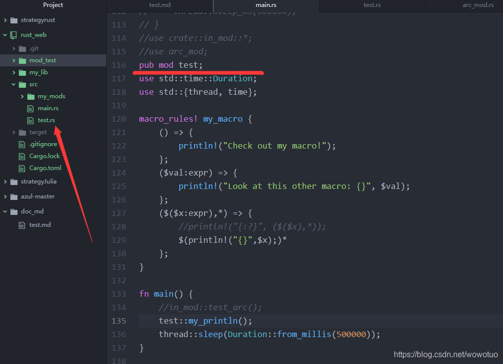 Rust: mod文件、main文件调用_rust main.rs调用文件-CSDN博客