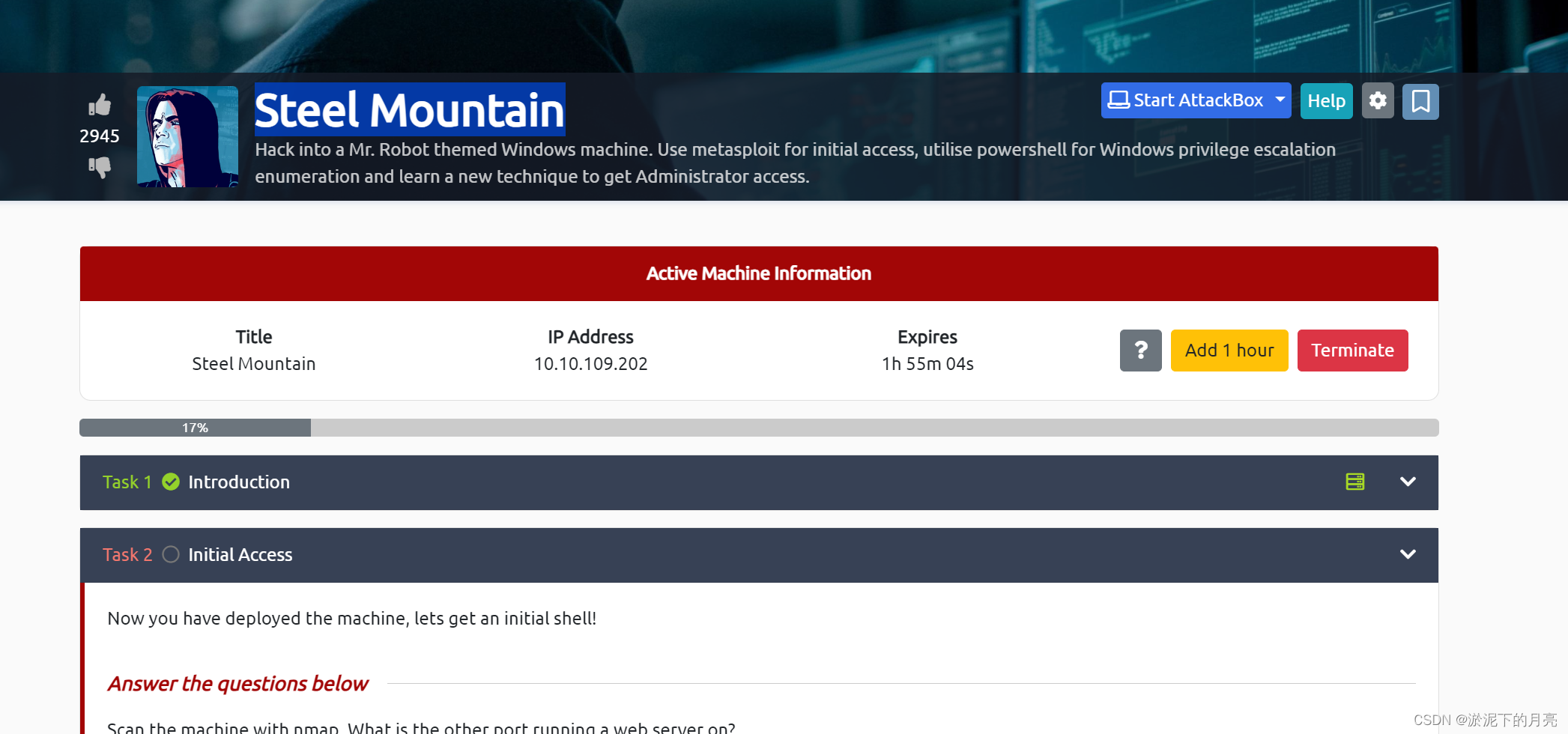 tryhackme Steel Mountain渗透测试-CSDN博客