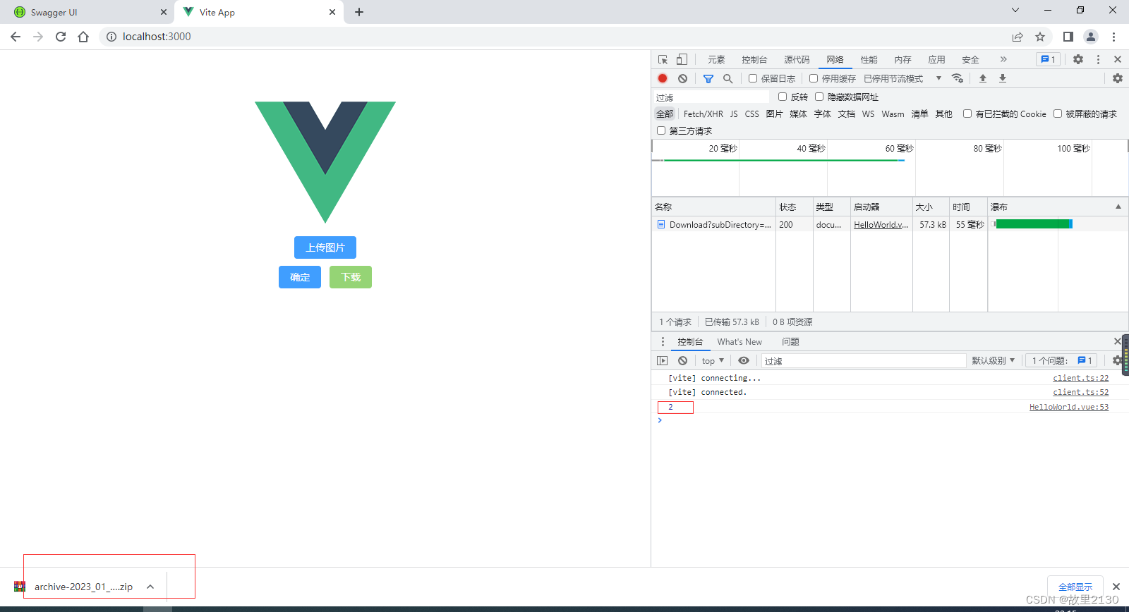 .net6Api后台+VUE3前端实现上传和下载文件全过程_vue3 下载文件-CSDN博客