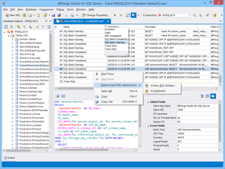 dbForge Studio for SQL Server –来自Devart的Ultimate SQL Server Manager工具 ...