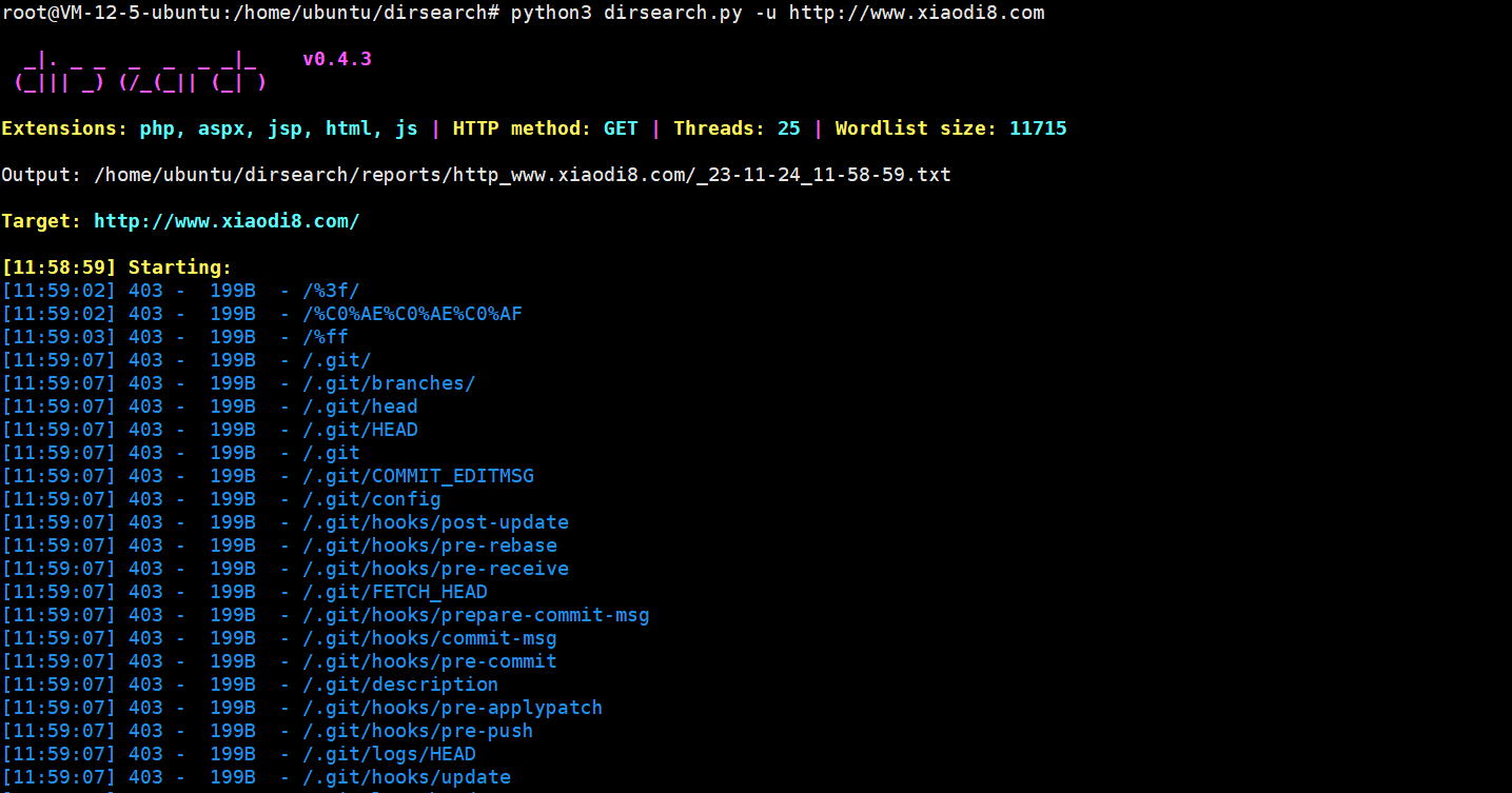 Dirsearch简单使用_dirsearch添加字典-CSDN博客