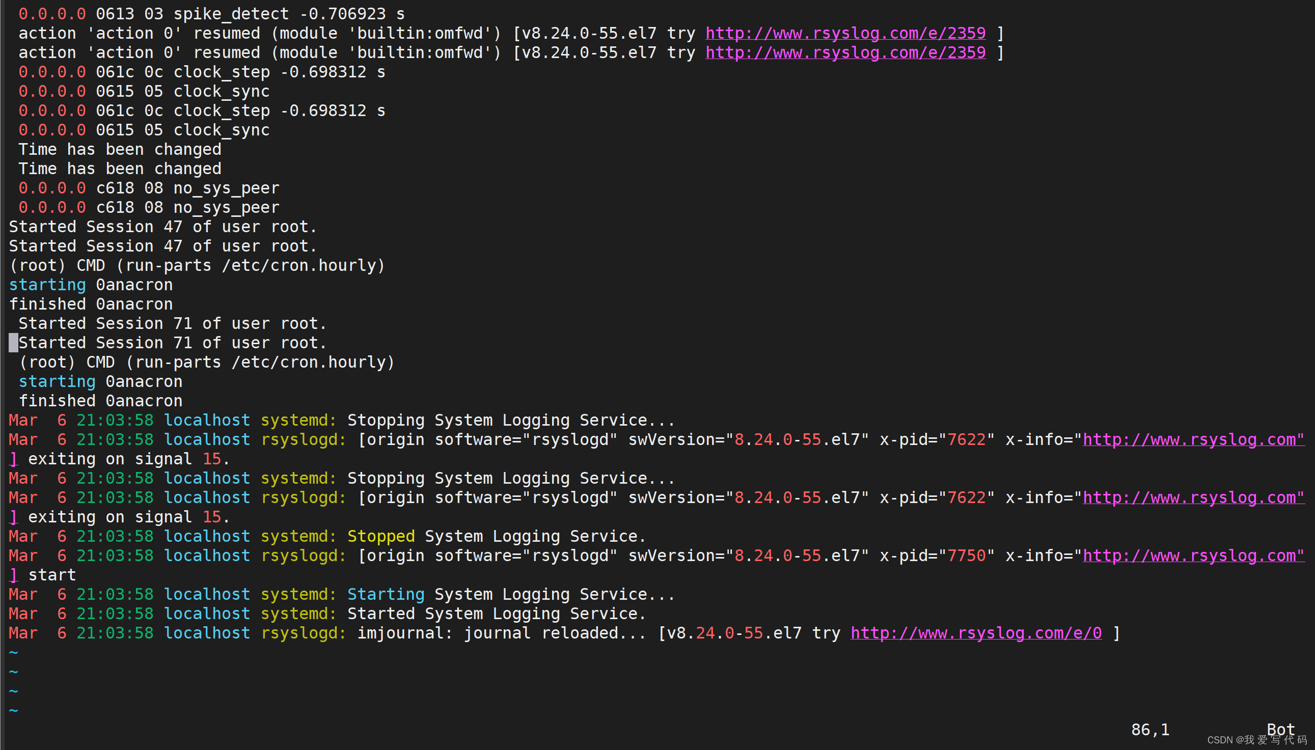 【Linux】/var/log/messages日志只剩事件信息没有时间等_java linux日志 不展示系统时间-CSDN博客