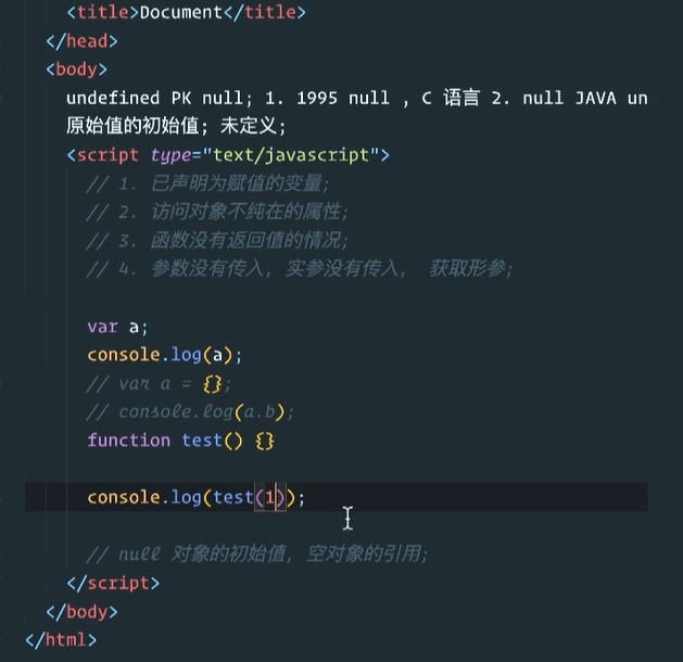 前端学习案例1 Undefined和null Csdn博客 