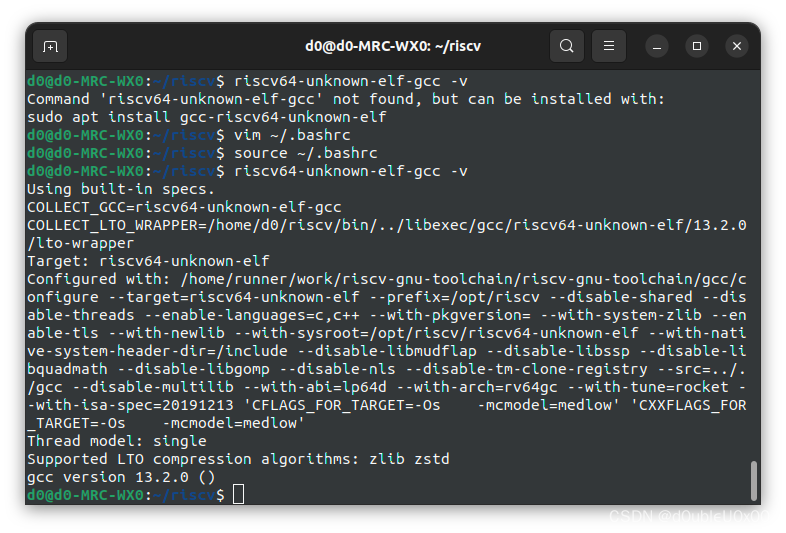 【RISC-V】如何使用release的risc-v gnu toolchain_riscv-gnu-toolchain release-CSDN博客
