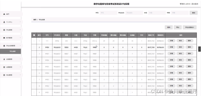 ssm/java/node/python/php数字化题库与在线考试系统设计与实现【2024年毕设】-CSDN博客