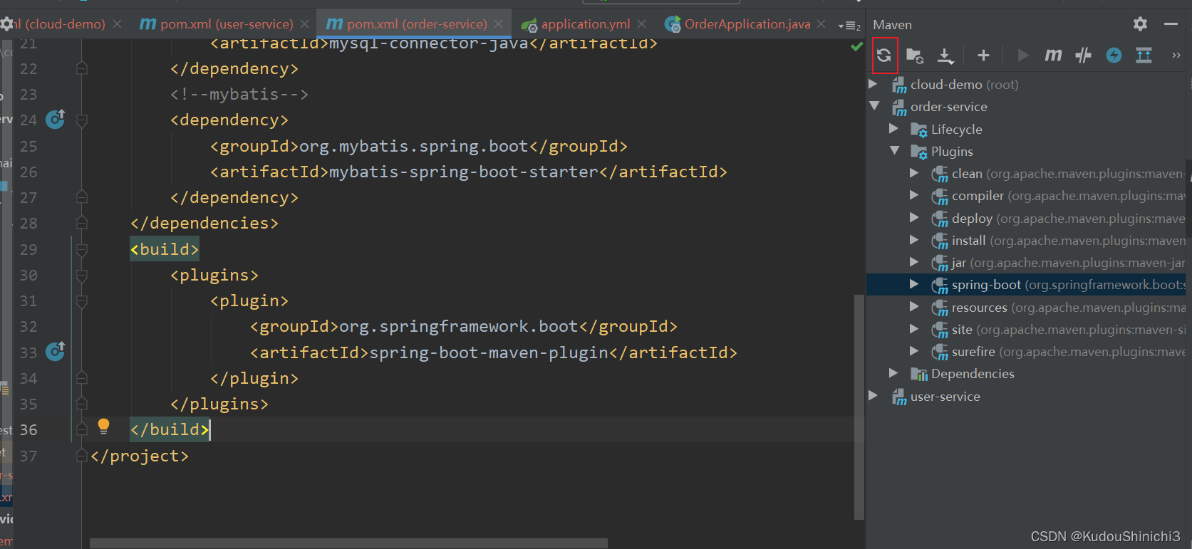 导入项目时报错 Cannot resolve plugin org.springgramework.boot:spring-boot ...