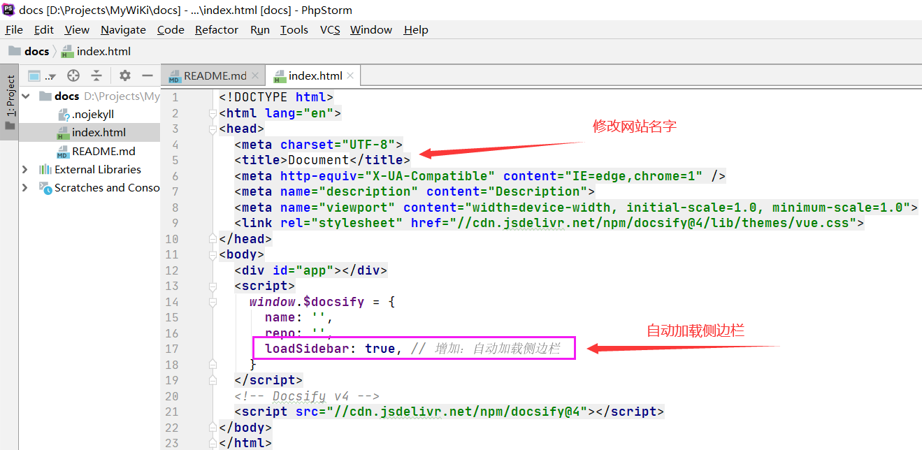 使用docsify+Git搭建自己的WiKi网站_git wiki-CSDN博客