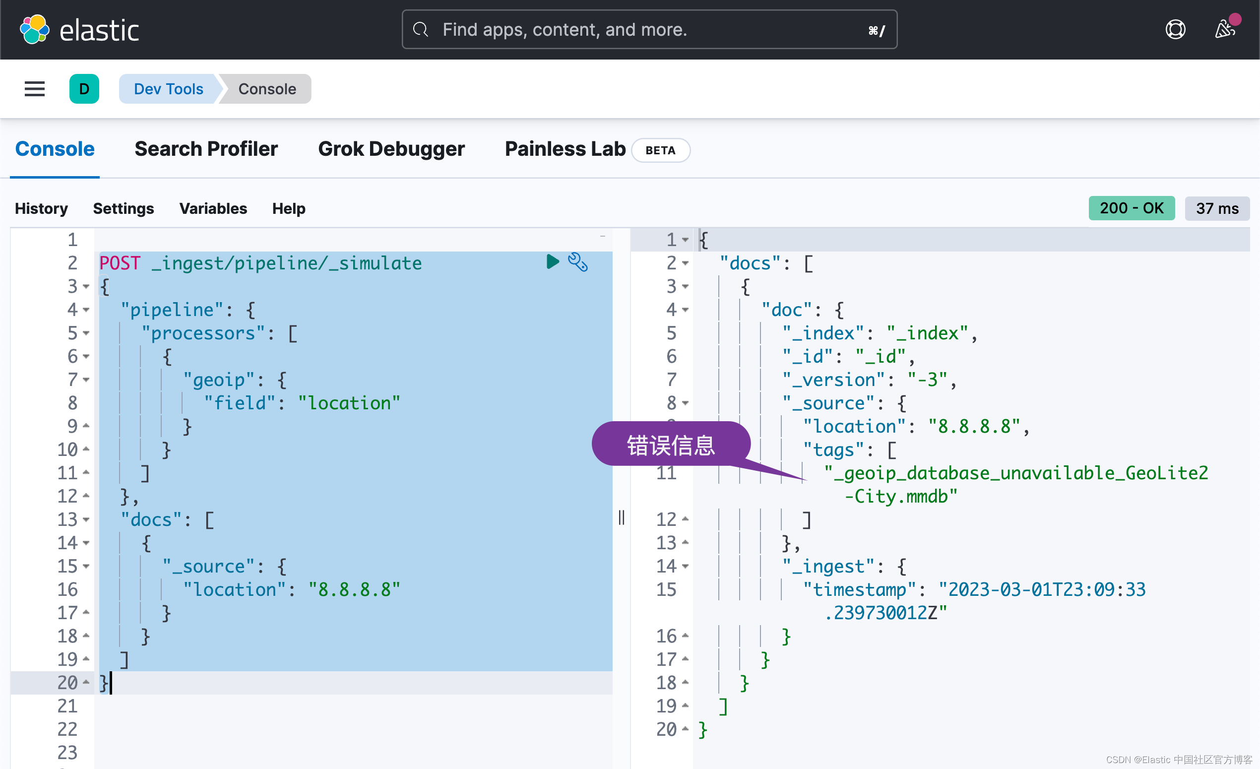Elasticsearch：如何解决 Elasticsearch Geoip 处理器故障_failed to retrieve database [geolite2-city.mmdb]-CSDN博客