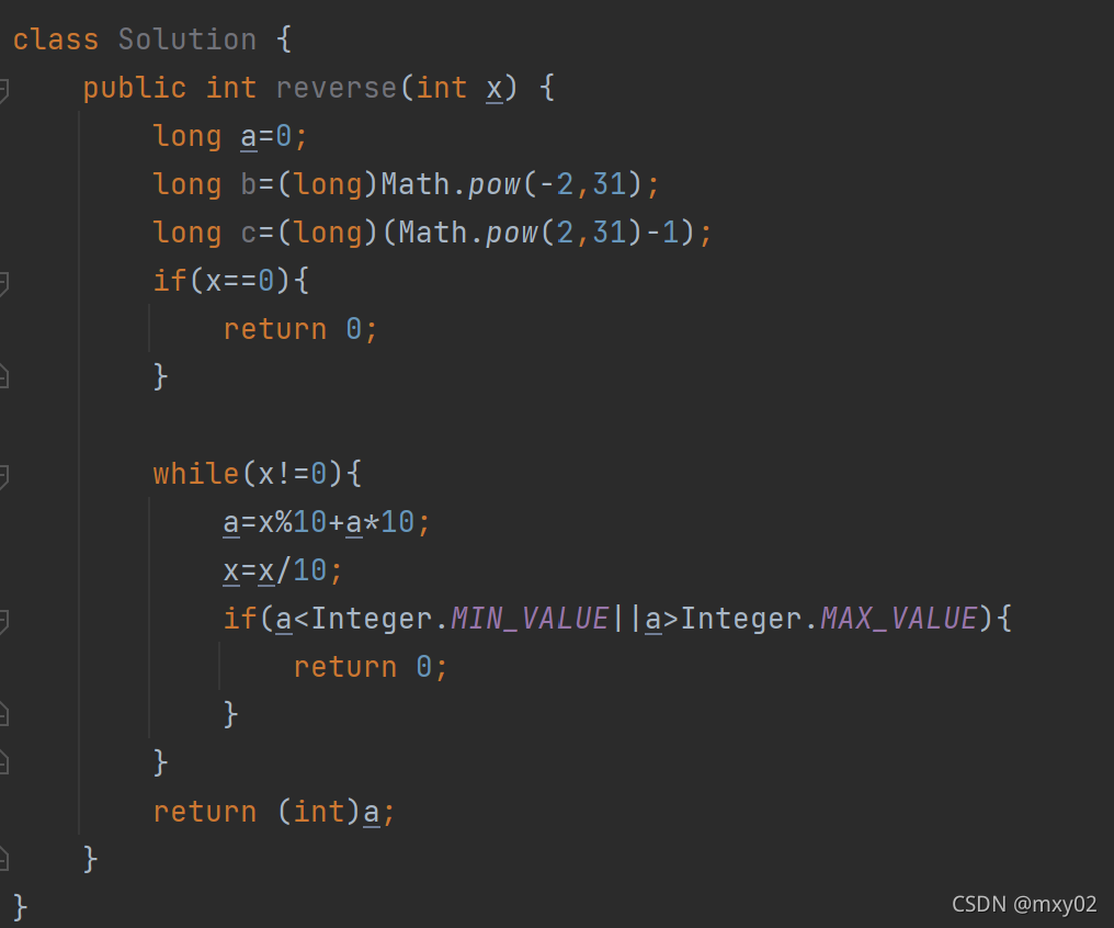 Leetcode 整数反转(java)java给你一个 有符号整数 X 返回将 X 中的数字部分反转后的结果编程语言不限 Csdn博客