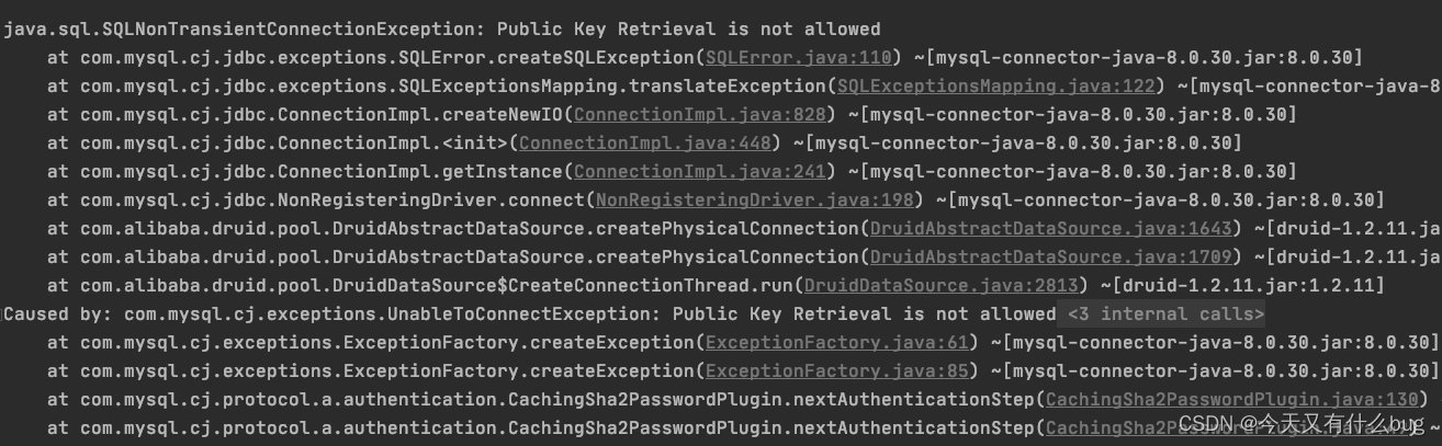 java.sql.SQLNonTransientConnectionException: Public Key Retrieval is not allowed-CSDN博客