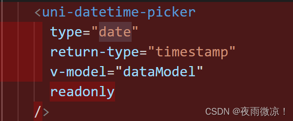 关于uniapp时间选择uni-datetime-picker不回显_uni-datetime-picker 插槽-CSDN博客