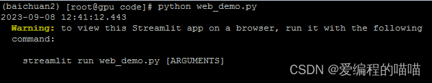 Warning: to view this Streamlit app on a browser, run it with the following command 解决方案-CSDN博客