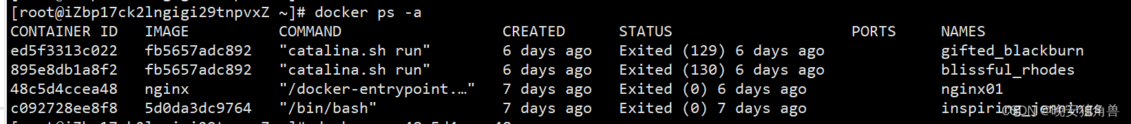 Docker中报错 Error response from daemon: Conflict. The container name “/nginx01“ is already in use ...