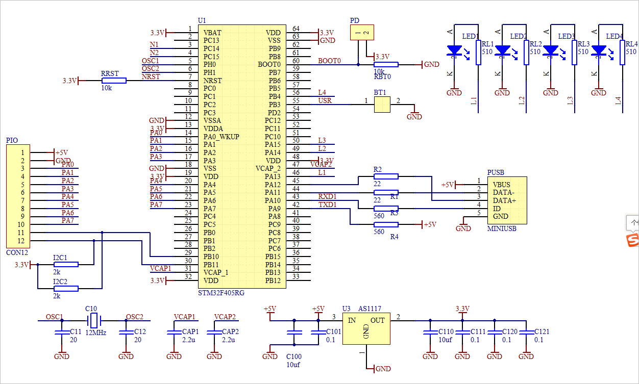 自制pyBoard的I2C实验，应用MicroPython_面包板搭建 i2c通讯电路-CSDN博客