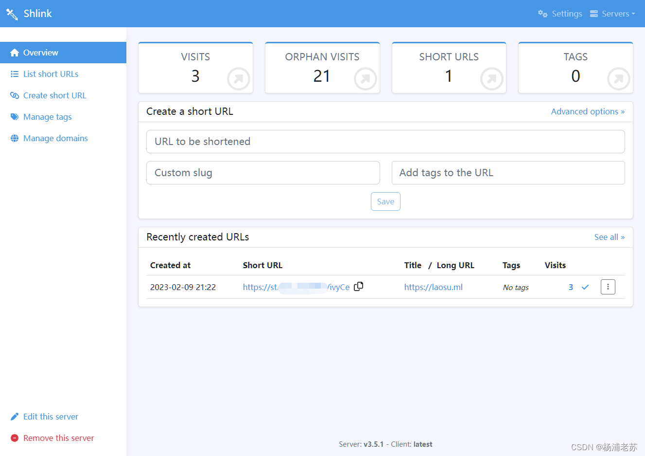 开源URL短链接服务Shlink-CSDN博客
